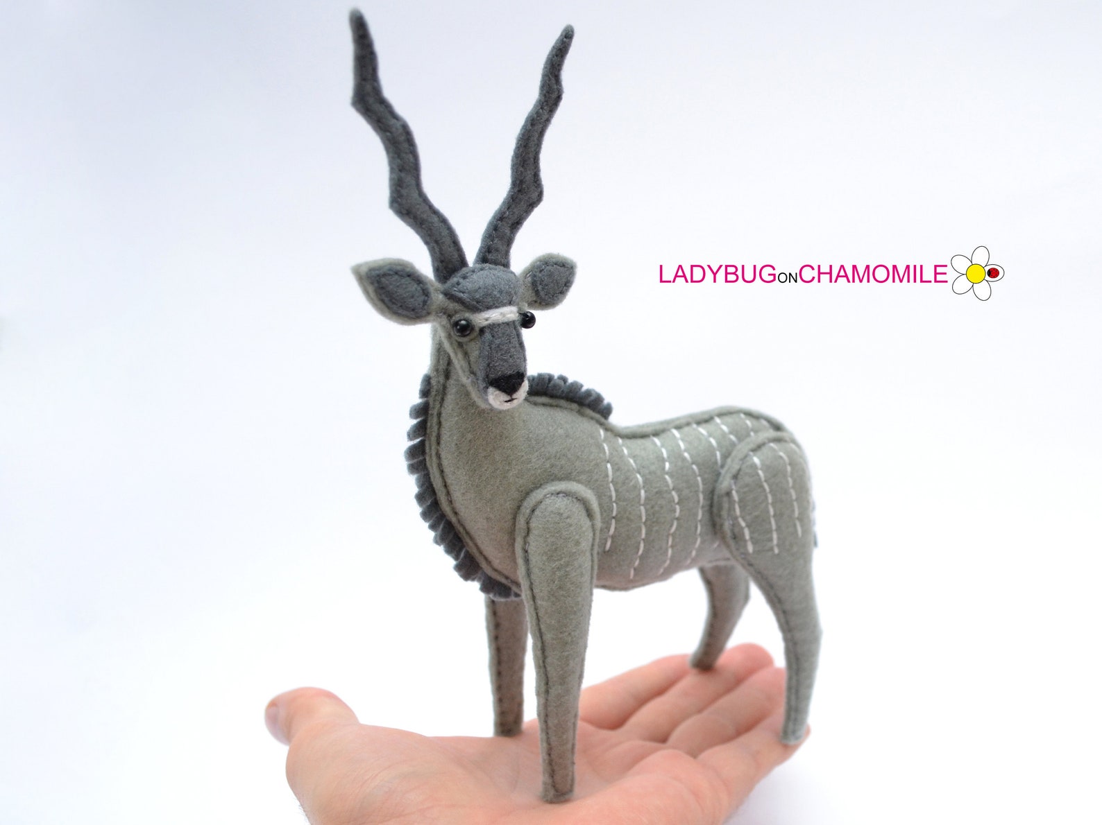 GREATER KUDU woodland Antelope Felt Toy Ornament Magnet - Etsy