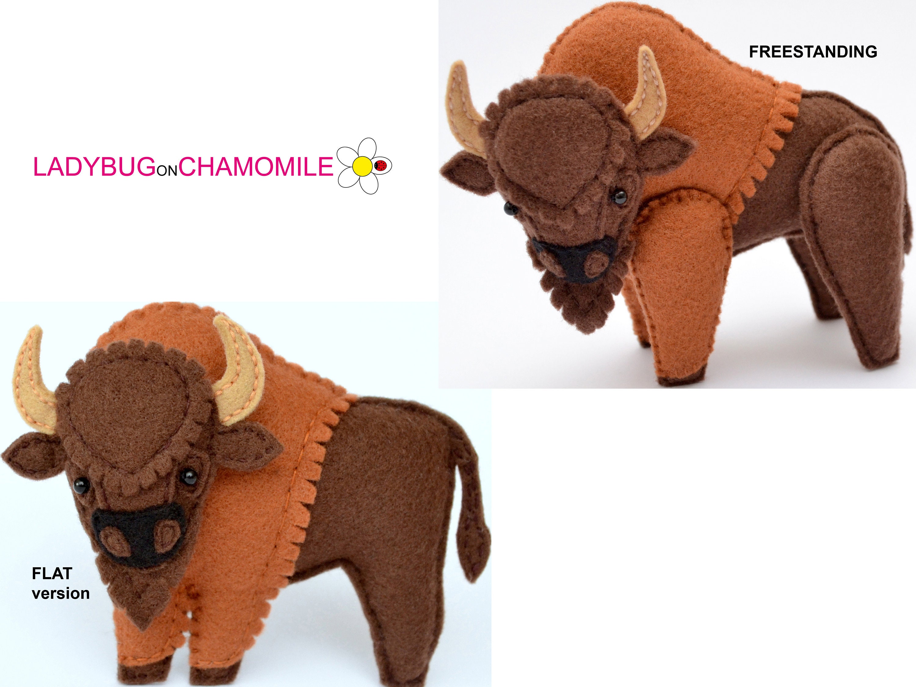 Felt BISON Ornament Toy Magnet. | Etsy Canada