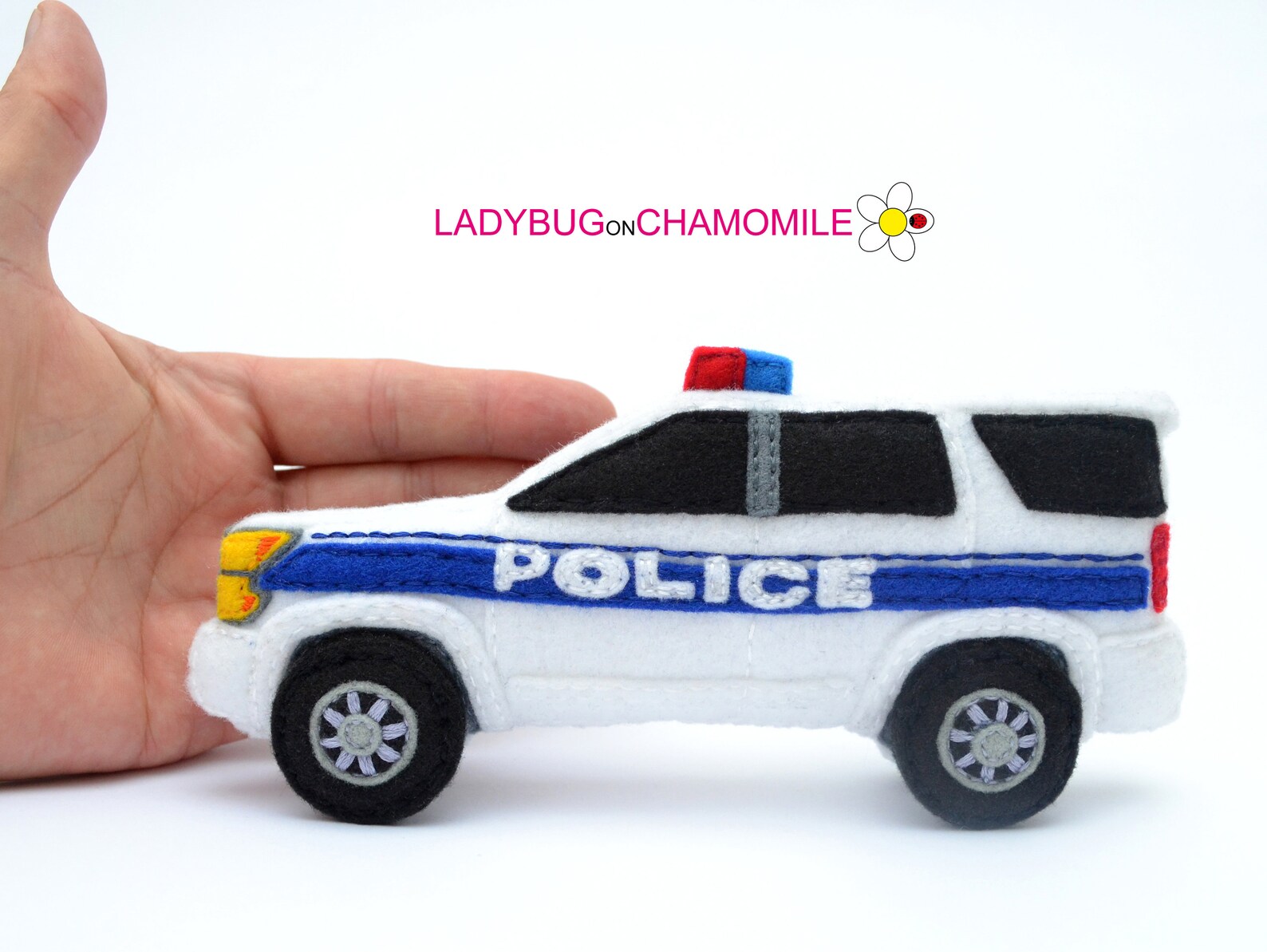 Felt POLICE CAR Toy Ornament - Etsy