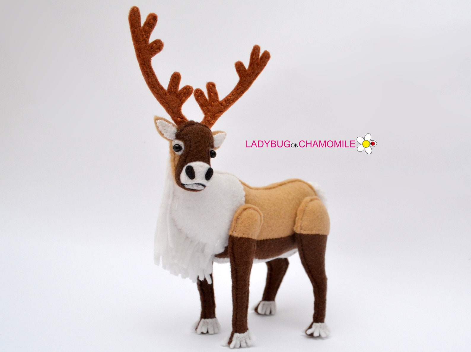 CARIBOU REINDEER Felt Toy Ornament Magnet Keychain Brooch | Etsy