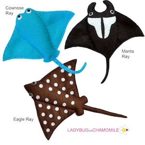 Eagle RAY, MANTA RAY, Cownose Ray Felt Toy, Ornament, Magnet - Etsy