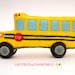 Felt SCHOOL BUS, Stuffed Felt School Bus Ornament, Toy. - Etsy