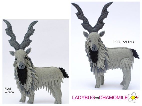 MARKHOR Felt Toy Ornament Magnet Keychain Brooch - Etsy