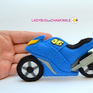 MOTORBIKE Felt Toy, Ornament - Etsy