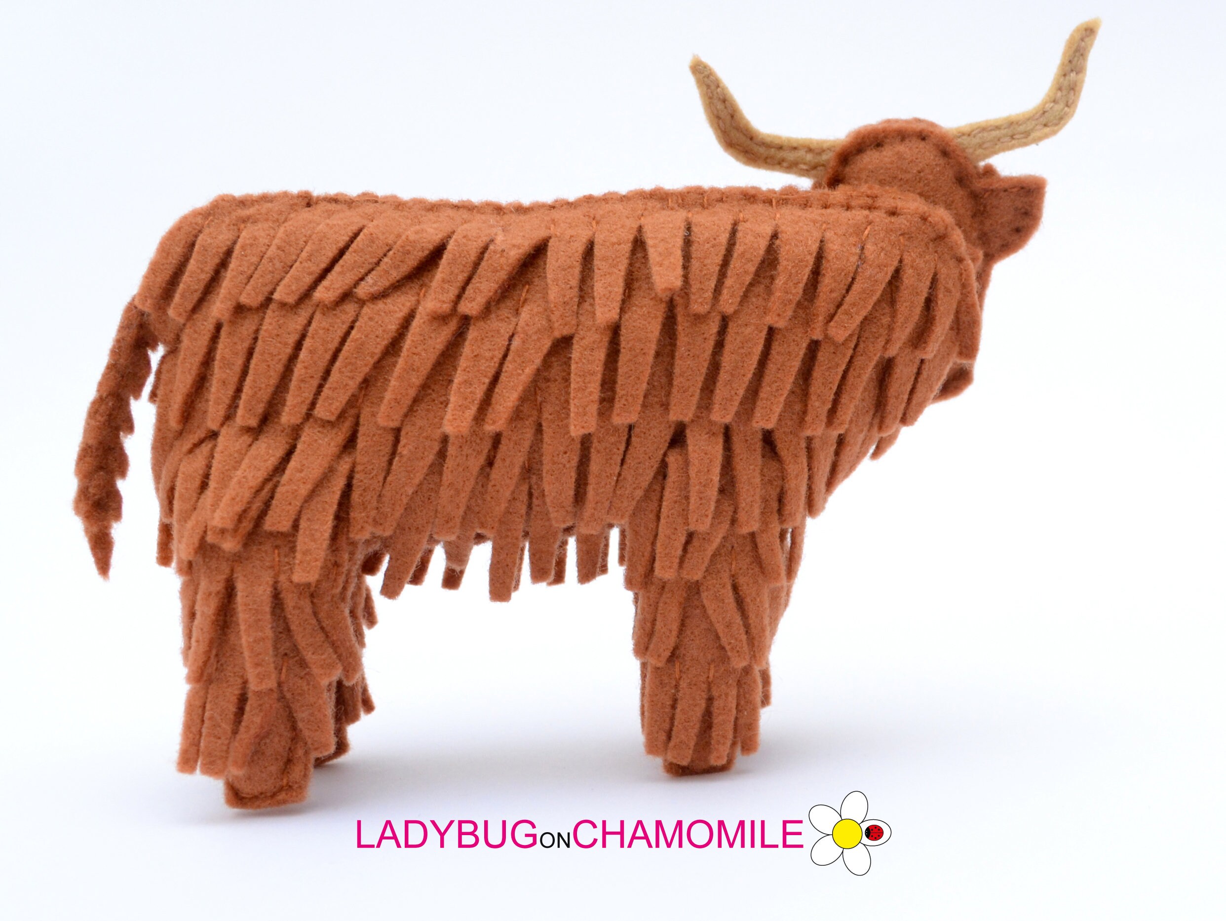 Forest Highland Cow Brooch unique Scottish gift Needle Felted woodland ...