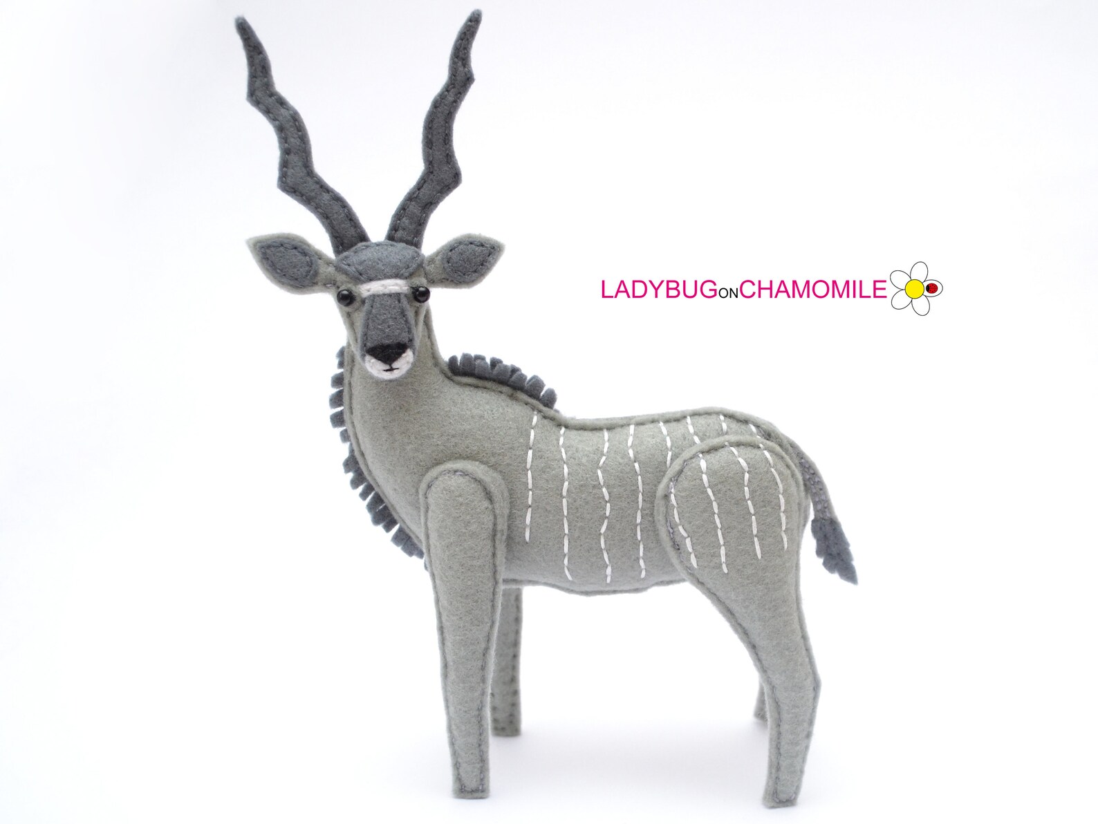 GREATER KUDU woodland Antelope Felt Toy Ornament Magnet - Etsy