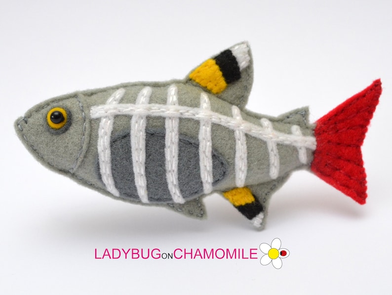 X-RAY FISH Felt Toy Ornament Magnet Keychain Brooch - Etsy