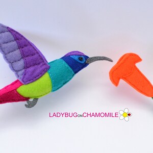 HUMMINGBIRD (COLIBRI) Felt Toy, Ornament - Etsy