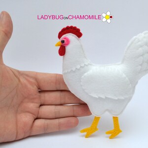 CHICKEN (HEN) Felt Toy, Ornament, Magnet - Etsy
