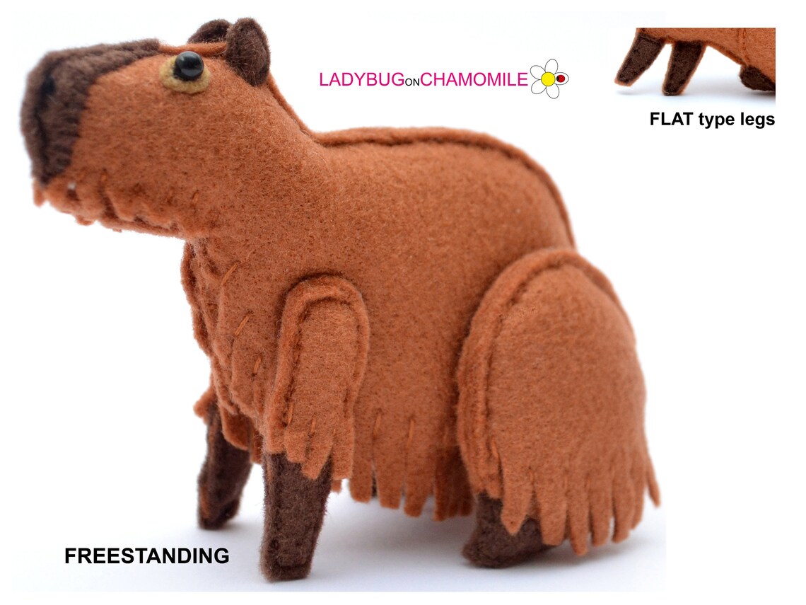 CAPYBARA Felt Toy Ornament Magnet Keychain Brooch - Etsy