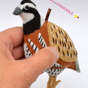 BOBWHITE QUAIL Felt Toy, Ornament, Magnet - Etsy
