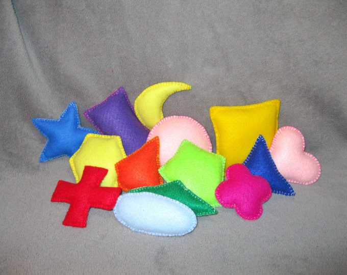 Geometric Stuffed Felt Shapes Baby Educational Toy - Etsy