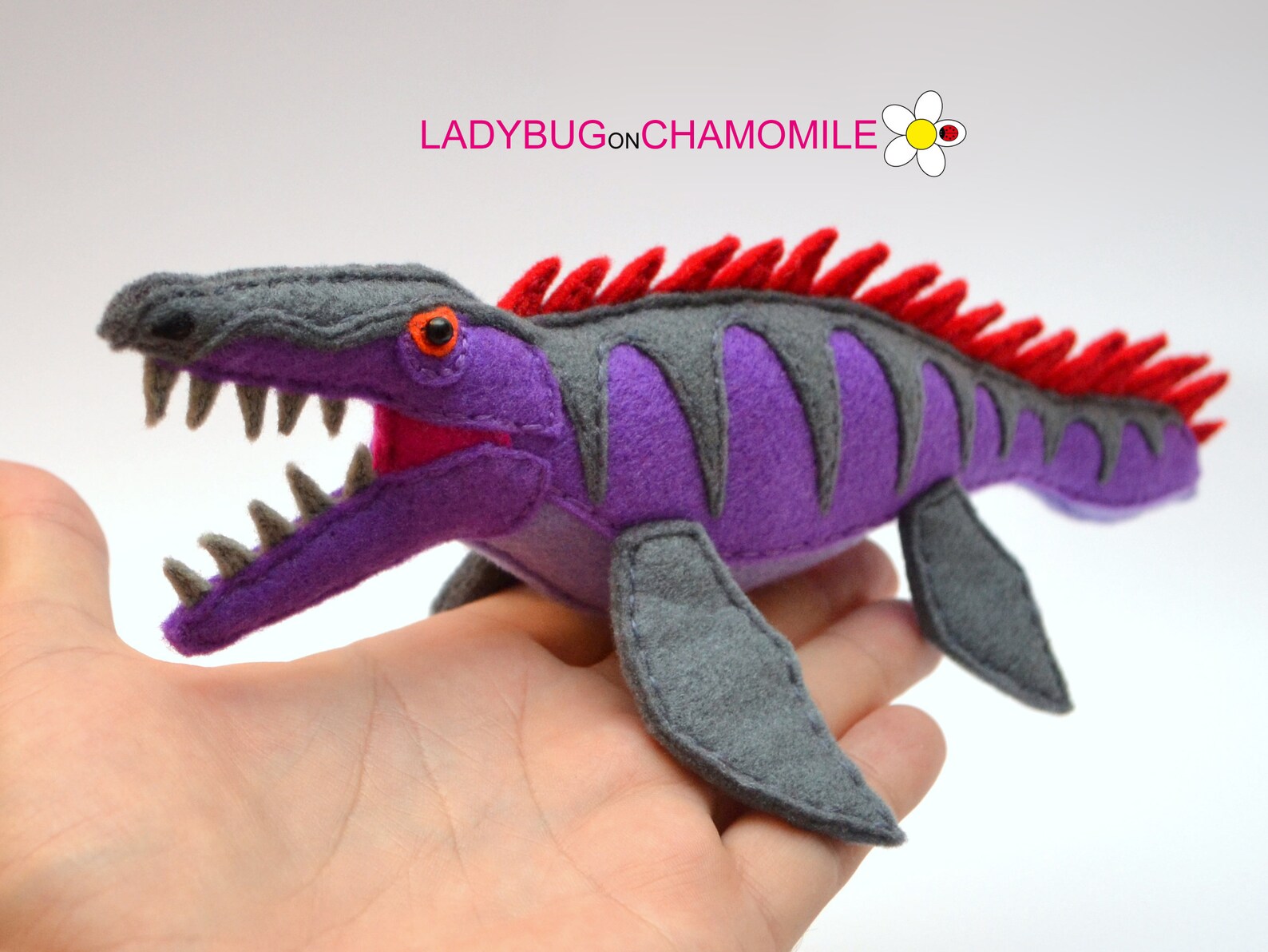 Felt MOSASAURUS Dinosaur Ornament Toy Magnet. | Etsy