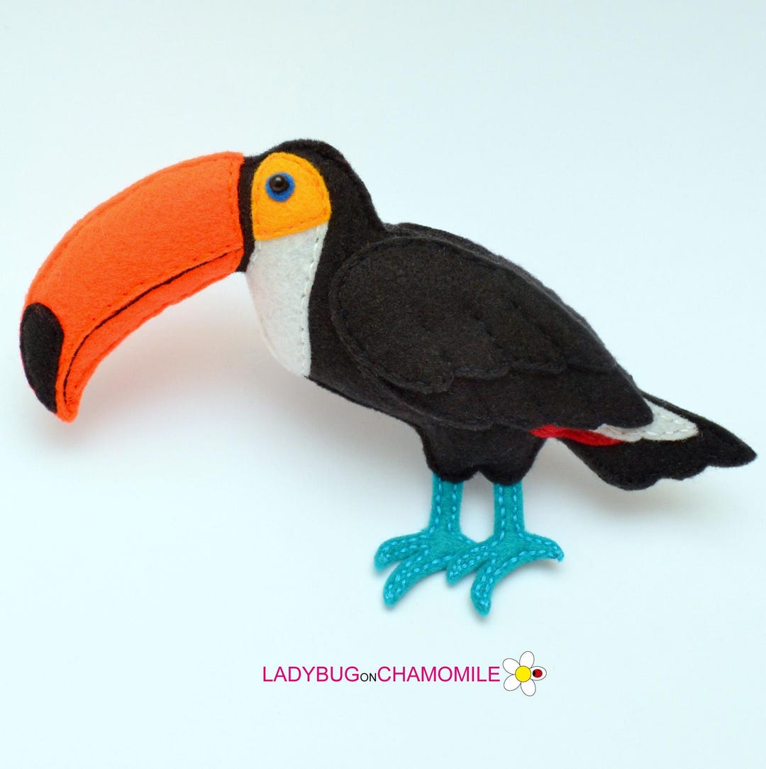 Toco TOUCAN Felt Toy, Ornament, Magnet - Etsy
