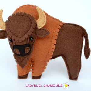 BISON Felt Toy, Ornament, Magnet, Keychain, Brooch - Etsy