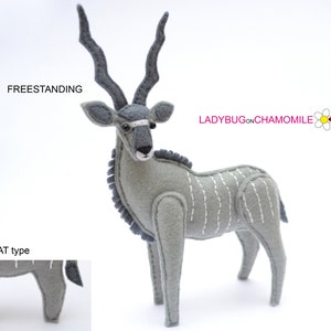 GREATER KUDU (woodland Antelope) Felt Toy, Ornament, Magnet - Etsy