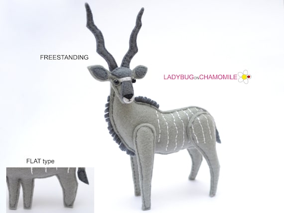 GREATER KUDU woodland Antelope Felt Toy Ornament Magnet - Etsy
