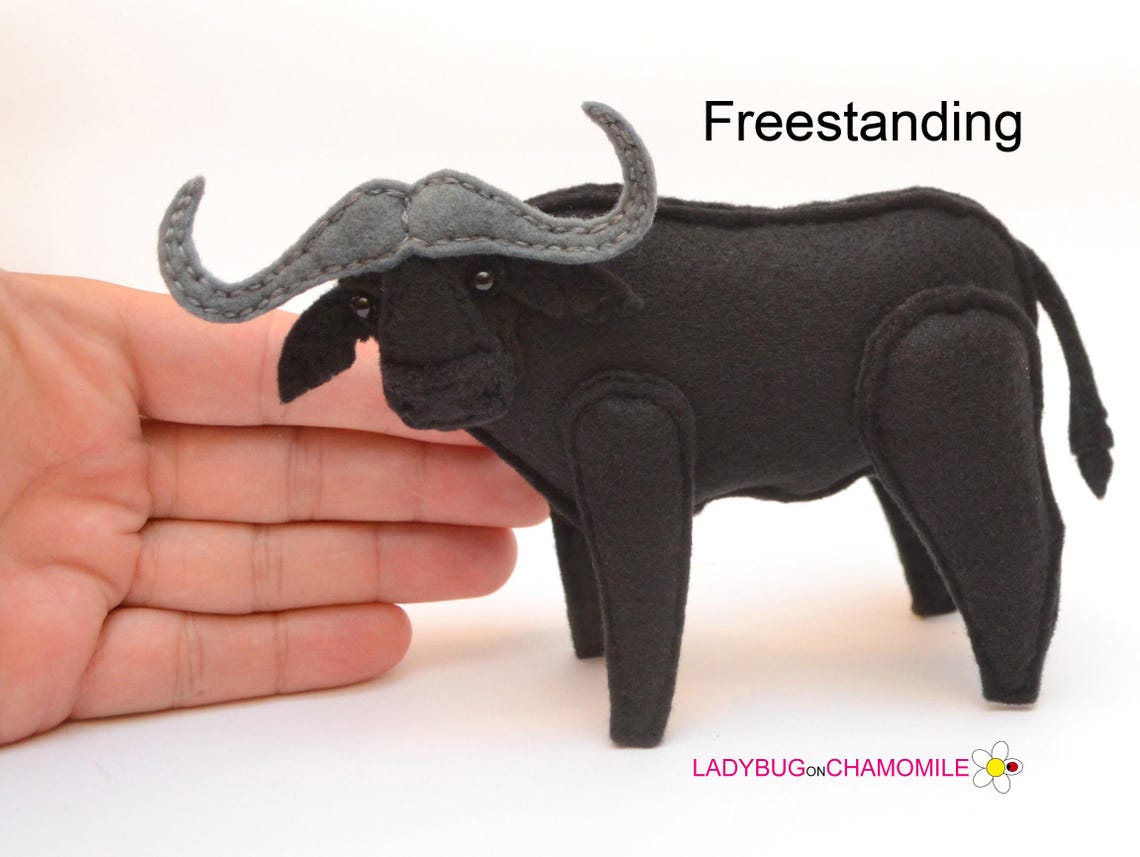CAPE BUFFALO, AFRICAN Buffalo Felt Toy, Ornament, Magnet - Etsy