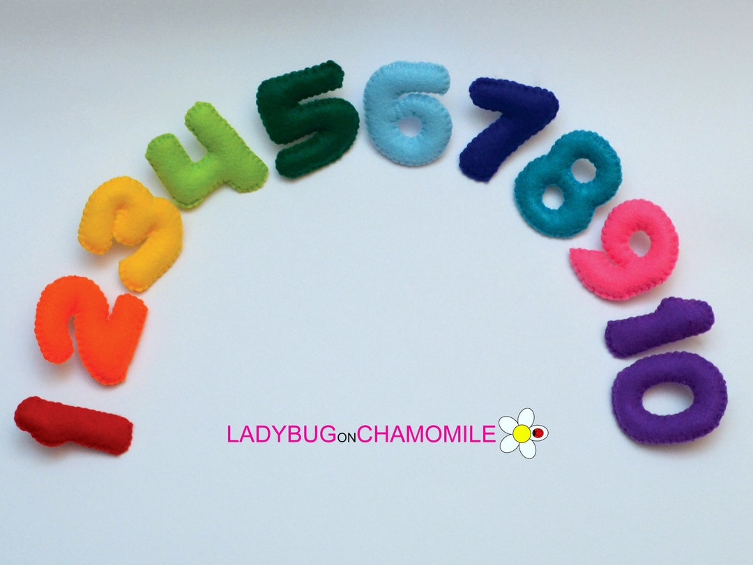 FELT MAGNET NUMBERS From 1 to 10 , Magnet Numbers , Colorful Numbers - Etsy