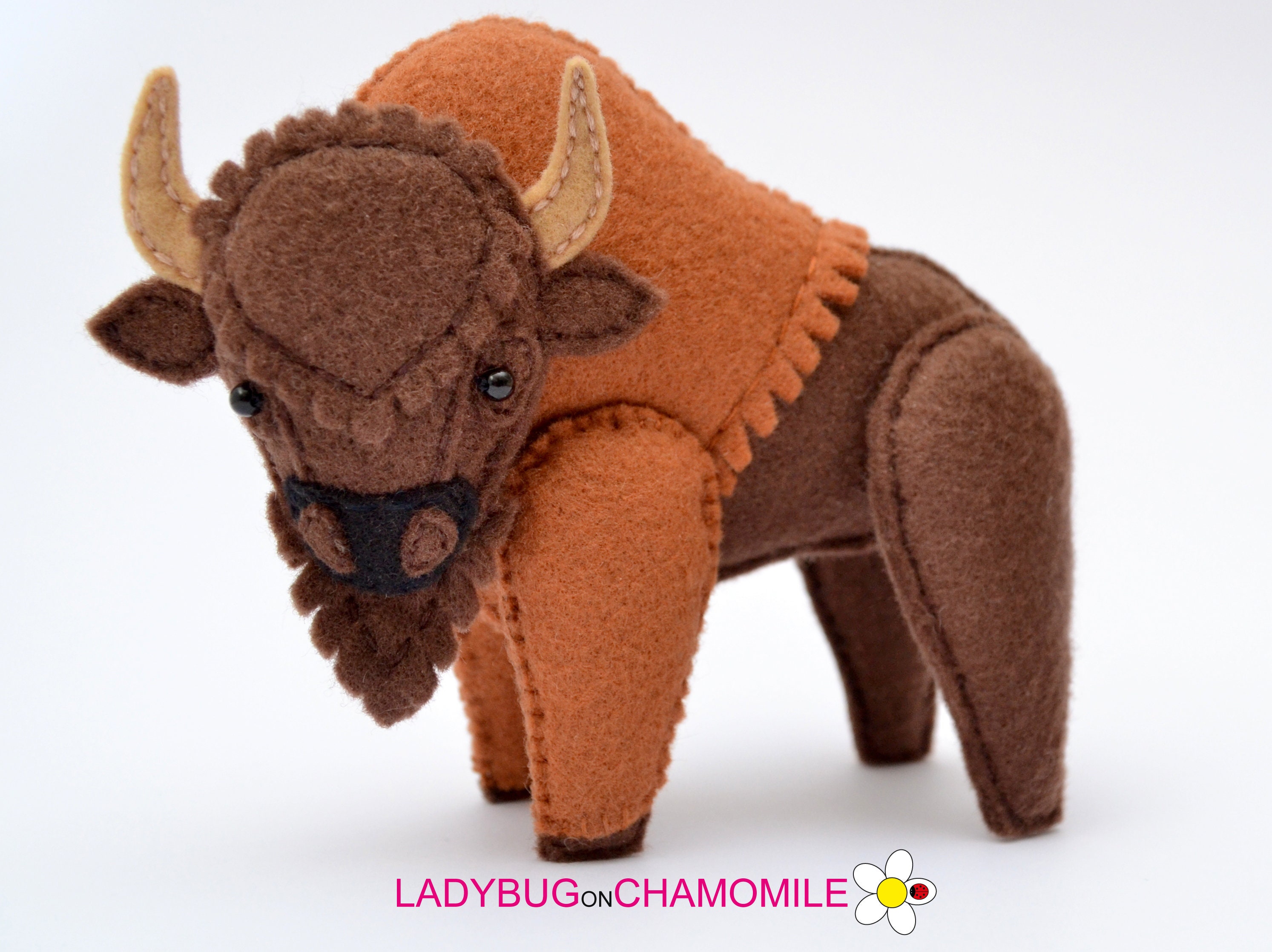 BISON Felt Toy, Ornament, Magnet, Keychain, Brooch - Etsy Canada