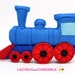 Felt TRAIN LOCOMOTIVE Ornament Toy - Etsy