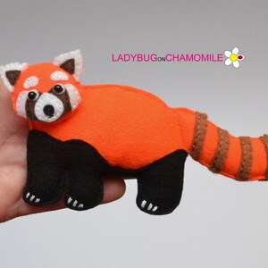 RED PANDA Felt Toy, Ornament, Magnet - Etsy