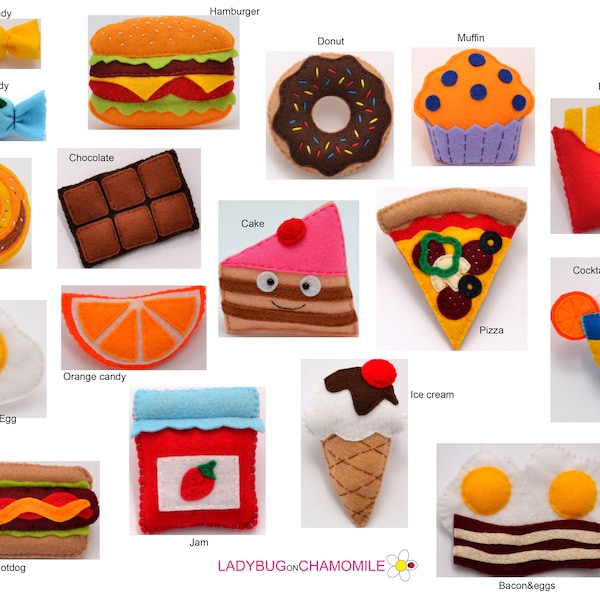Felt Food Set - Etsy
