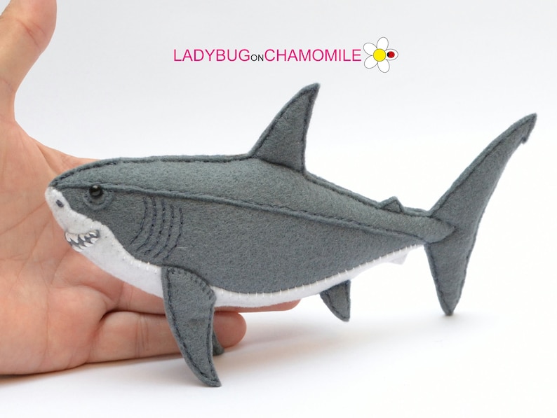 SHARK Felt Toy, Ornament, Magnet - Etsy