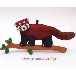 RED PANDA Felt Toy, Ornament, Magnet - Etsy