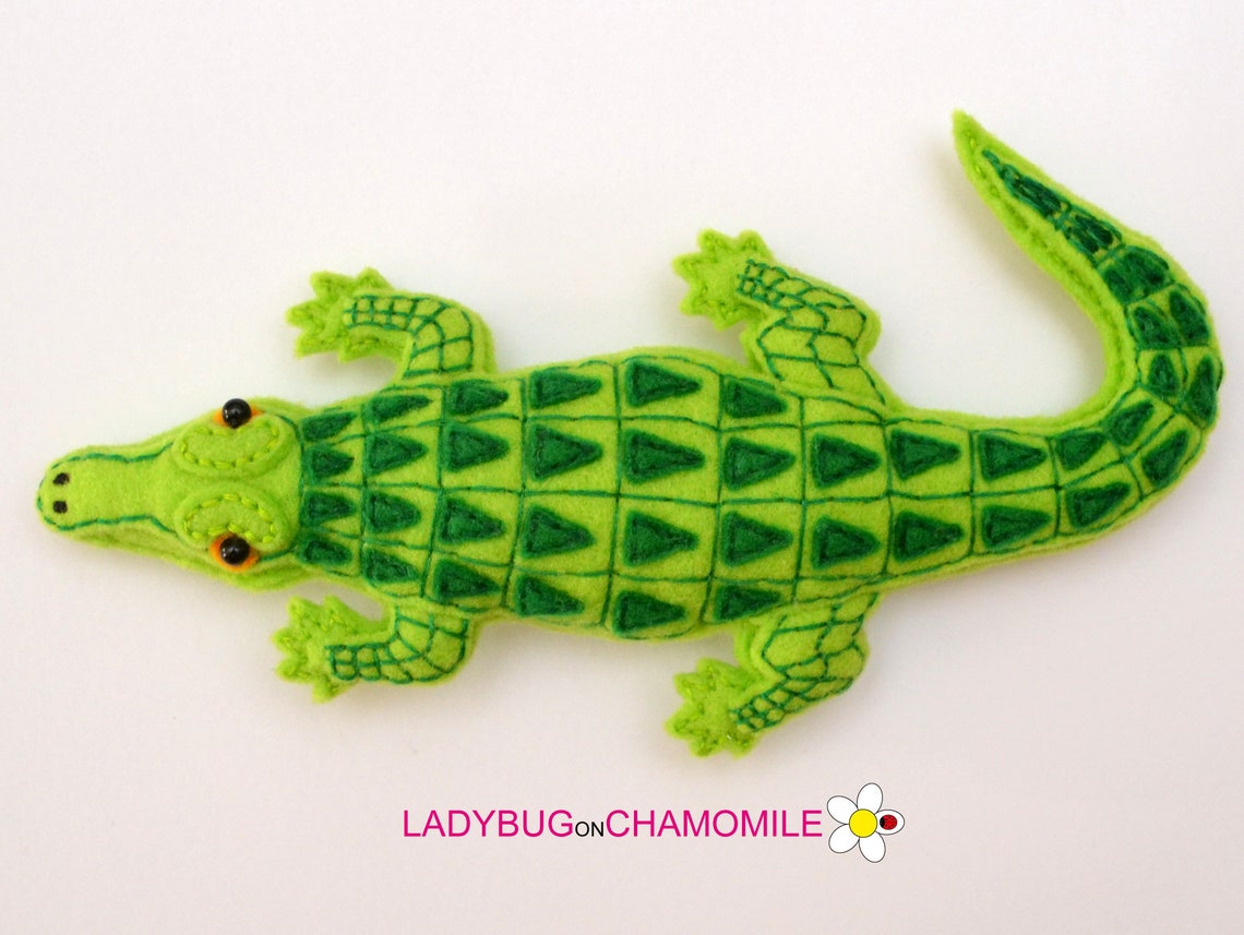 Nile CROCODILE Salt Water Crocodile CAIMAN Felt Toy - Etsy