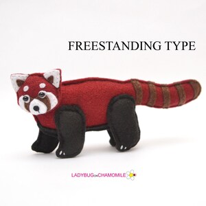 RED PANDA Felt Toy, Ornament, Magnet - Etsy