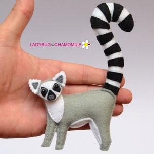 LEMUR Felt Toy, Ornament, Magnet, Keychain, Brooch - Etsy
