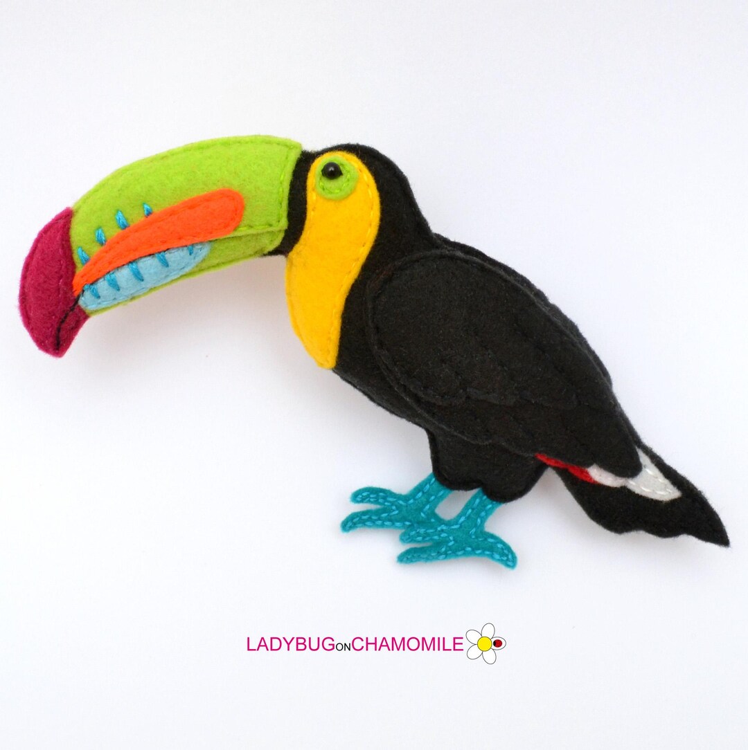 Keel-billed TOUCAN Bird Felt Toy, Ornament, Magnet - Etsy