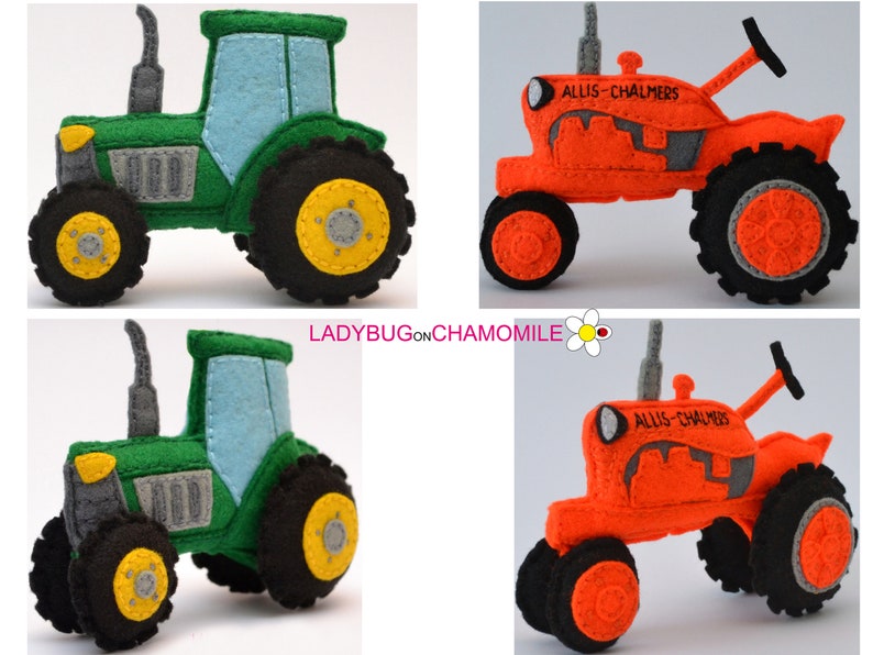 Felt TRACTOR Ornament Toy. | Etsy