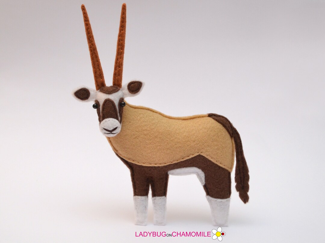 ORYX GAZELLA Felt Toy Ornament Magnet Keychain Brooch - Etsy