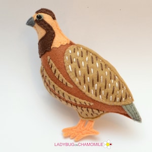 BOBWHITE QUAIL Felt Toy, Ornament, Magnet - Etsy