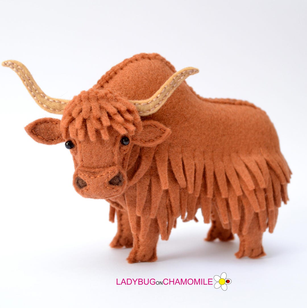 YAK Felt Toy, Ornament, Magnet - Etsy