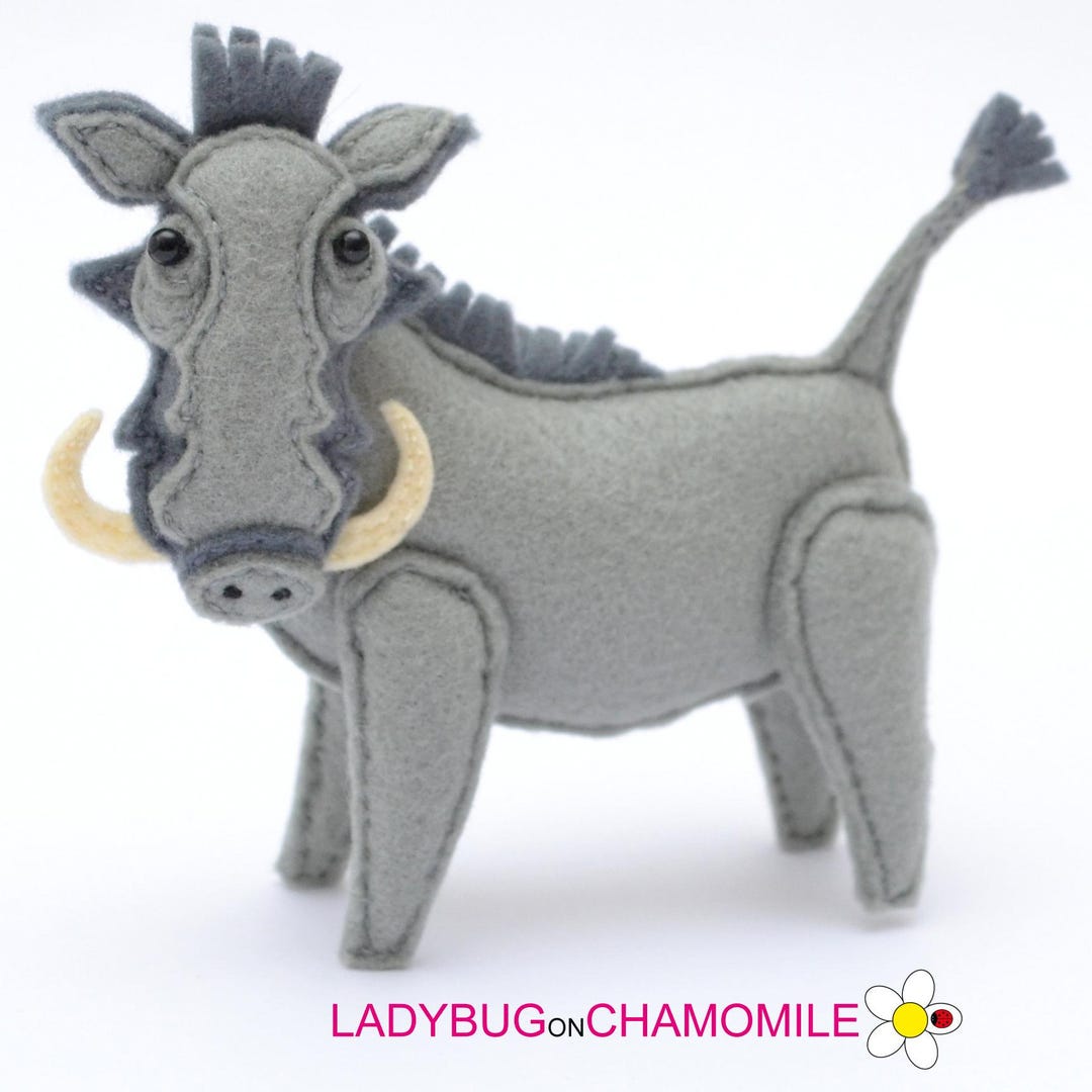 WARTHOG Felt Toy, Ornament, Magnet - Etsy