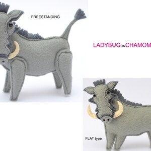 WARTHOG Felt Toy, Ornament, Magnet - Etsy