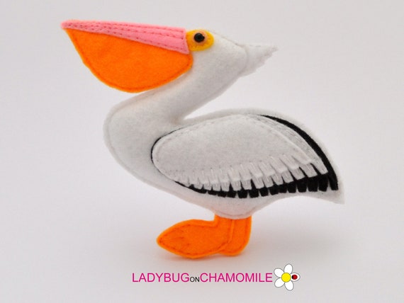 PELICAN Felt Toy Ornament Magnet Keychain Brooch | Etsy