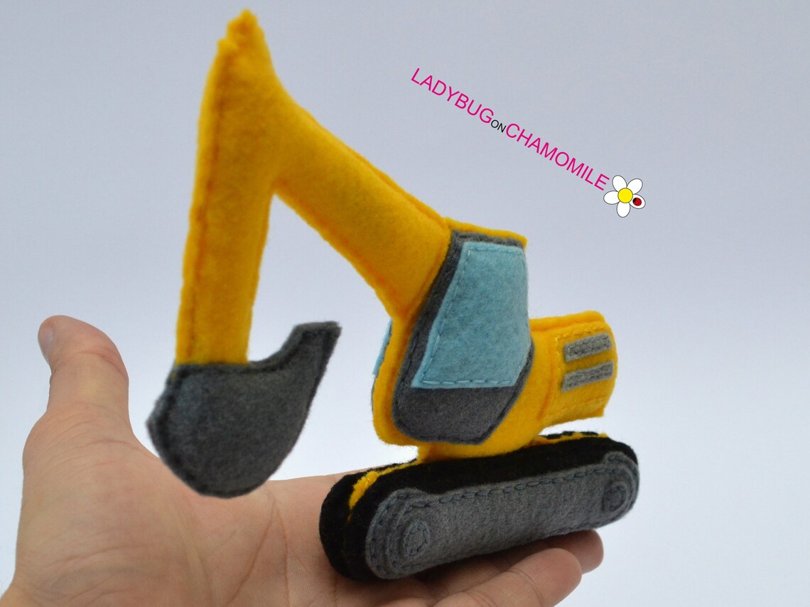 Felt DIGGER excavator Ornament Toy. | Etsy