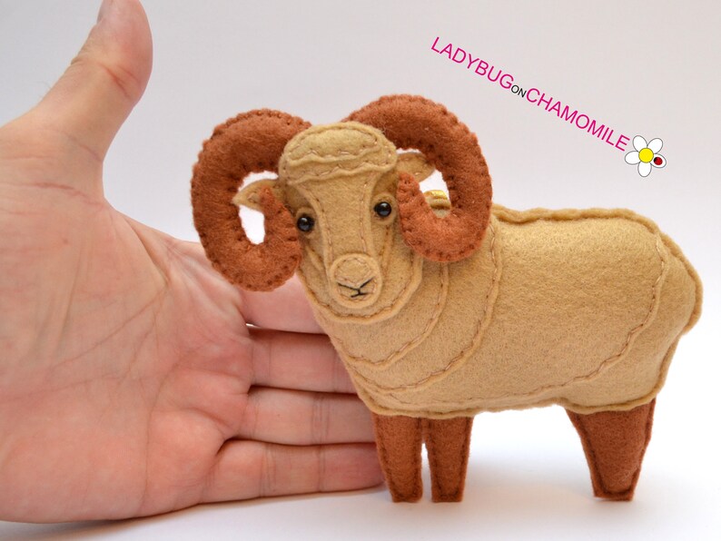 SHEEP RAM merino Ram Felt Toy Ornament Magnet Keychain - Etsy