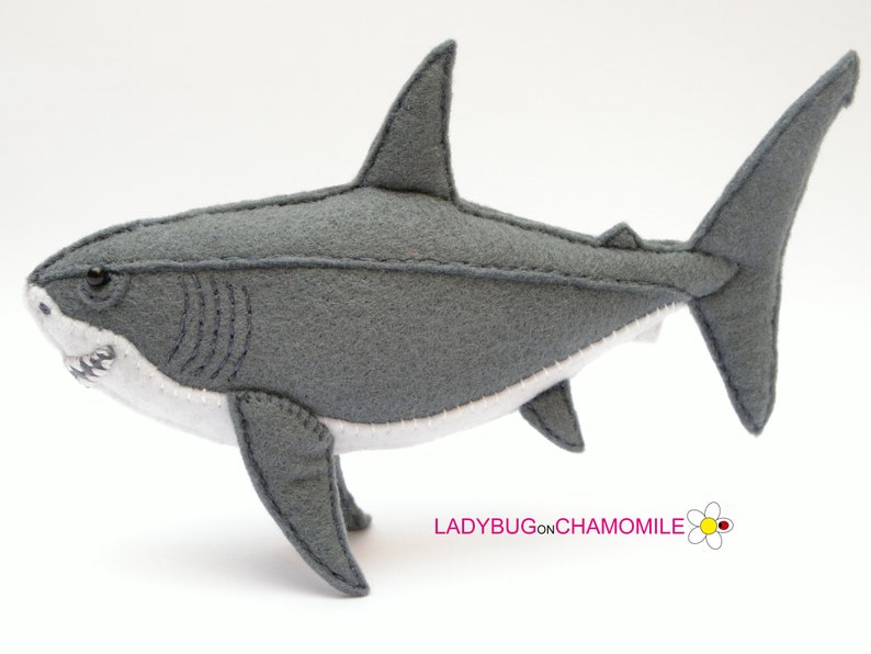 SHARK Felt Toy, Ornament, Magnet - Etsy