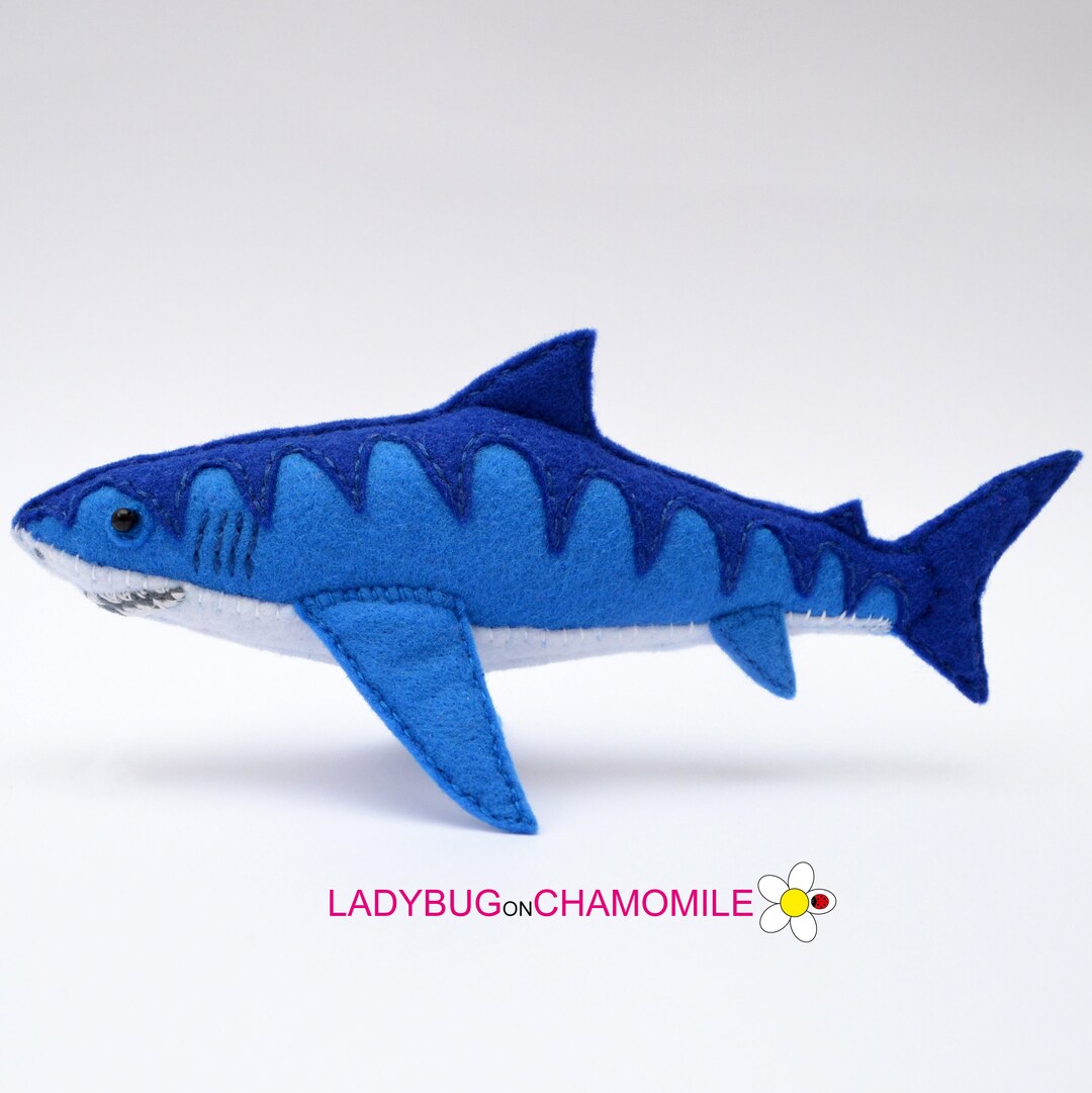 TIGER SHARK Felt Toy, Ornament, Magnet - Etsy