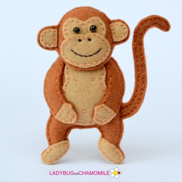 Felt Monkey - Etsy