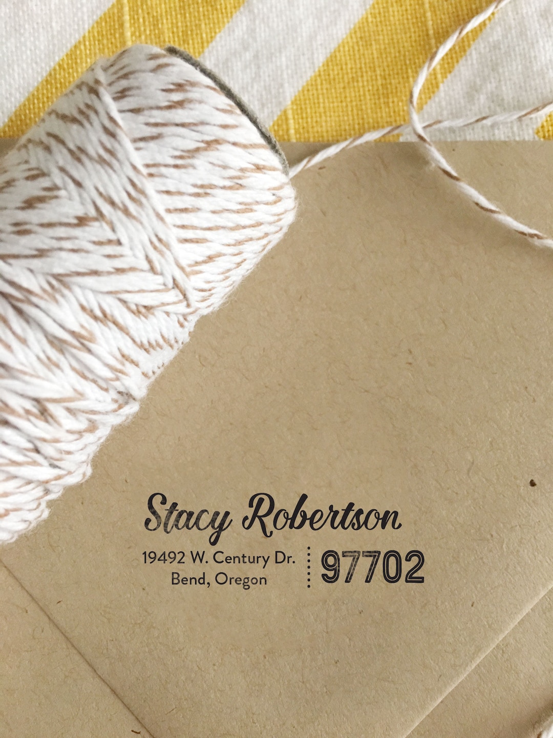 Script Font Address Stamp, New Homeowner Gift, Just Moved Stamp ...