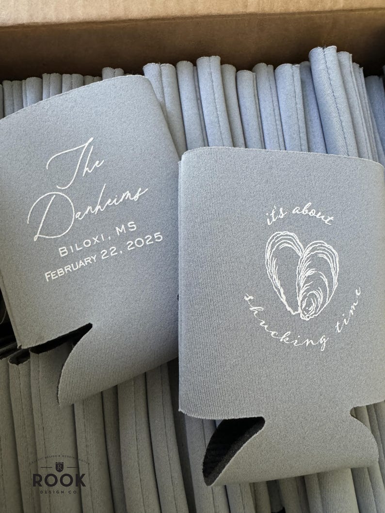 Oyster Roast Party Favors: Shuck Yeah Wedding Can Coolers - Etsy