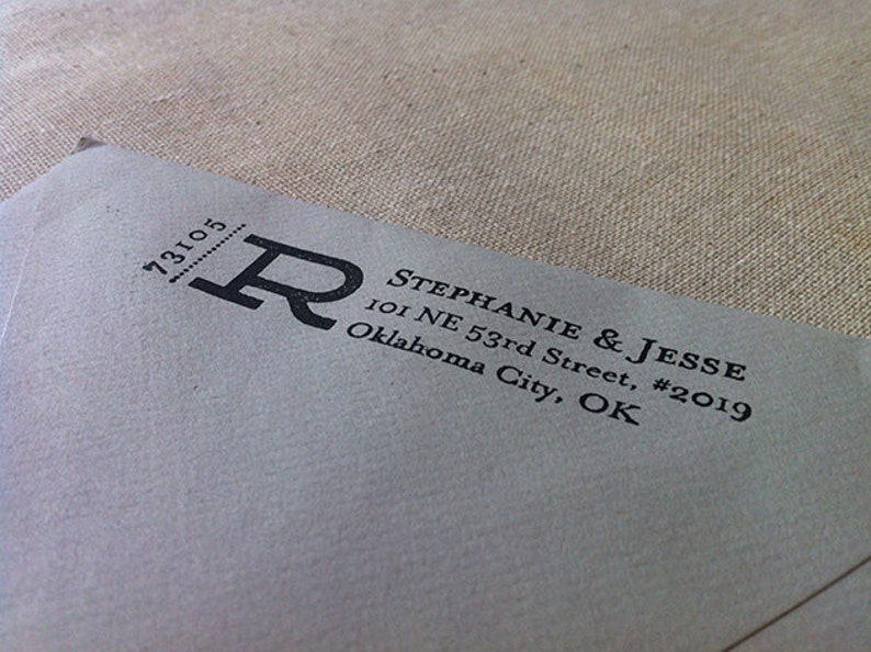 Monogram Address Stamp Large Letter Address Stamp 3 X | Etsy