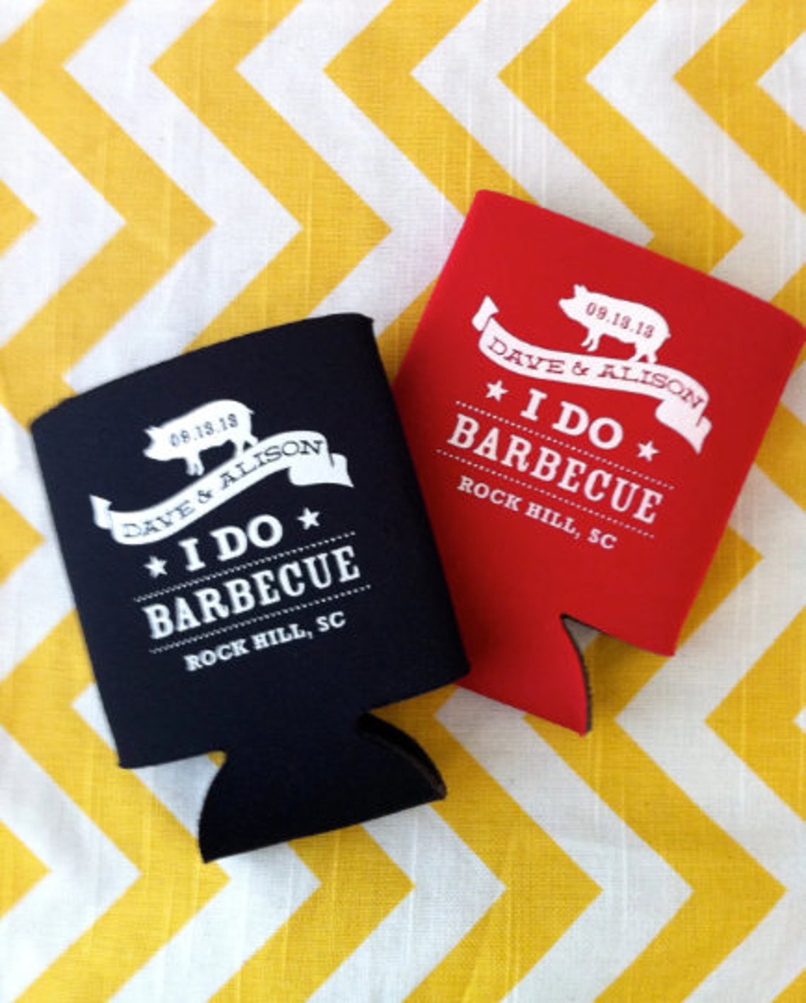 I Do BBQ Event Can Coolers Bbq Shower Bbq Promo Coolies | Etsy