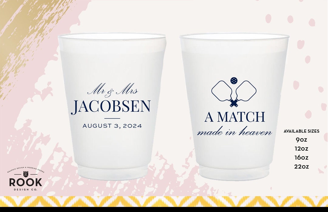 Personalized Pickleball Party Cups: Shatterproof Team Gifts - Etsy